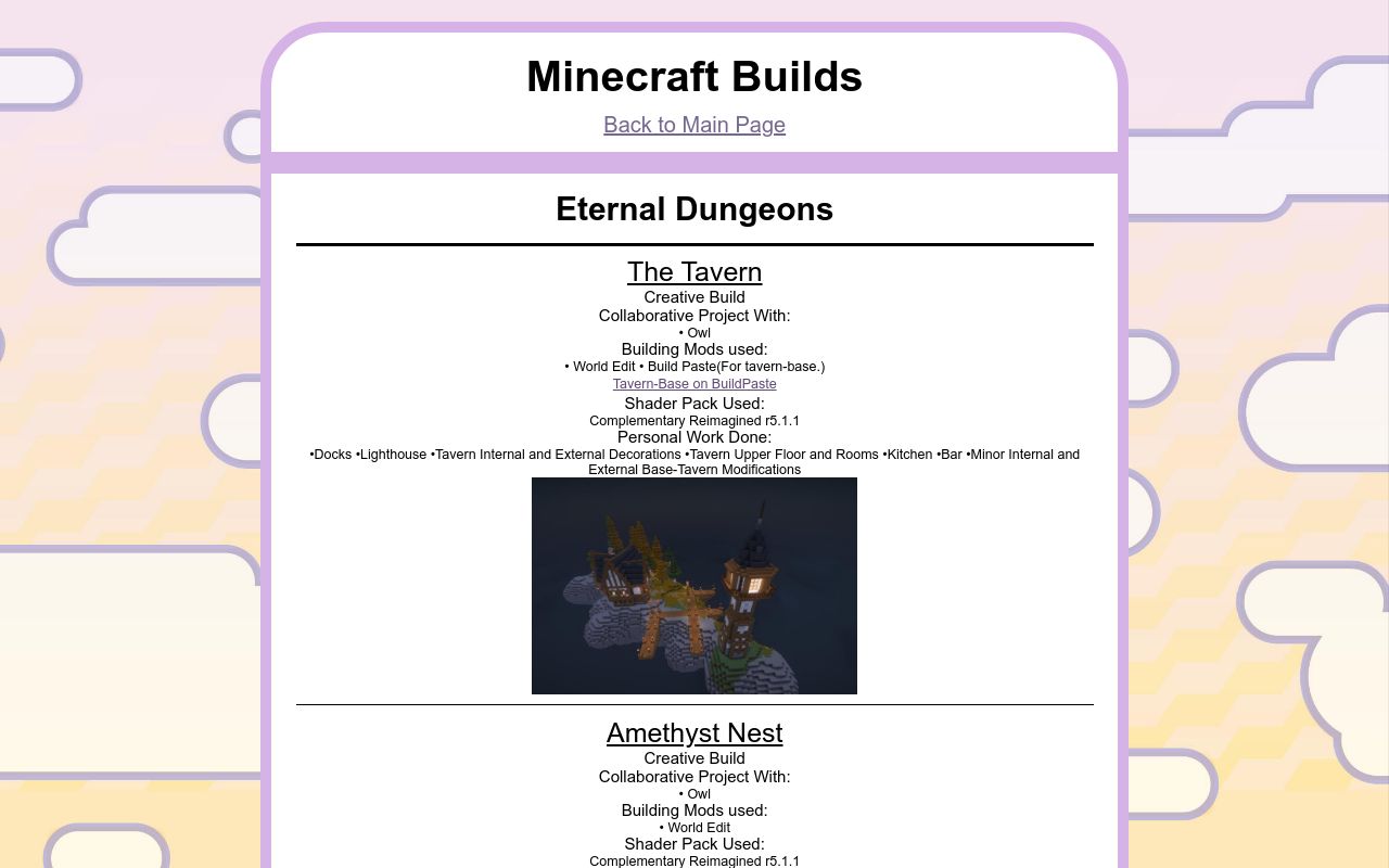 Minecraft Builds Portfolio